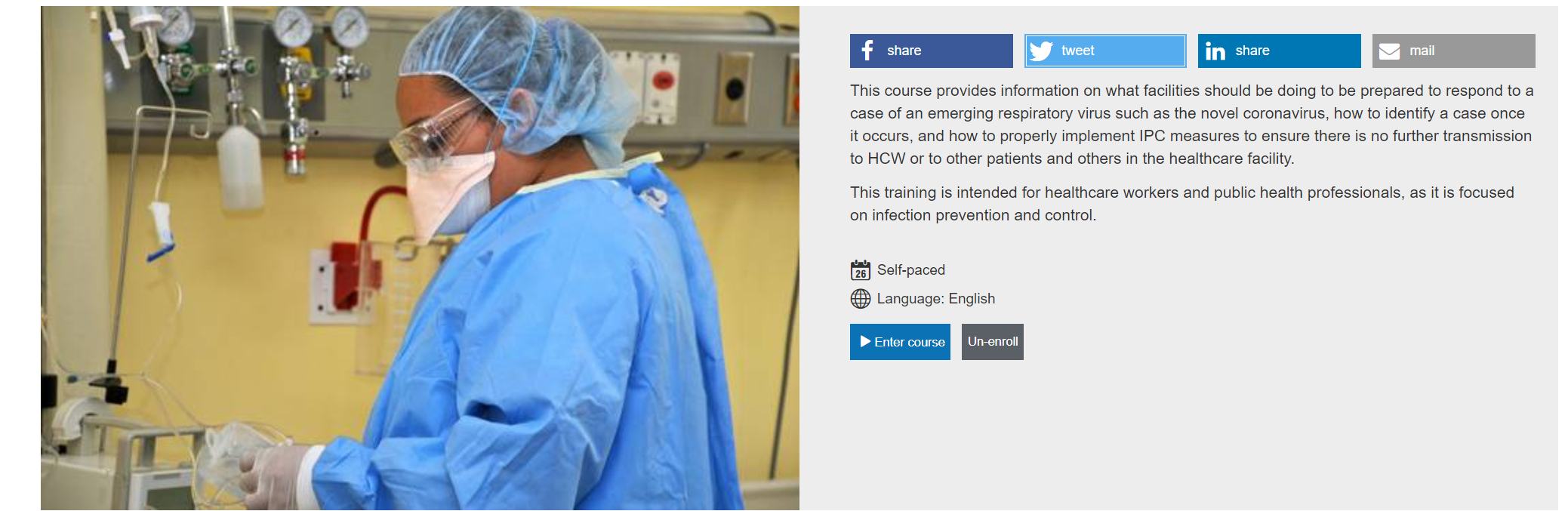 Free Online Course by the World Health Organization – Respiratory ...