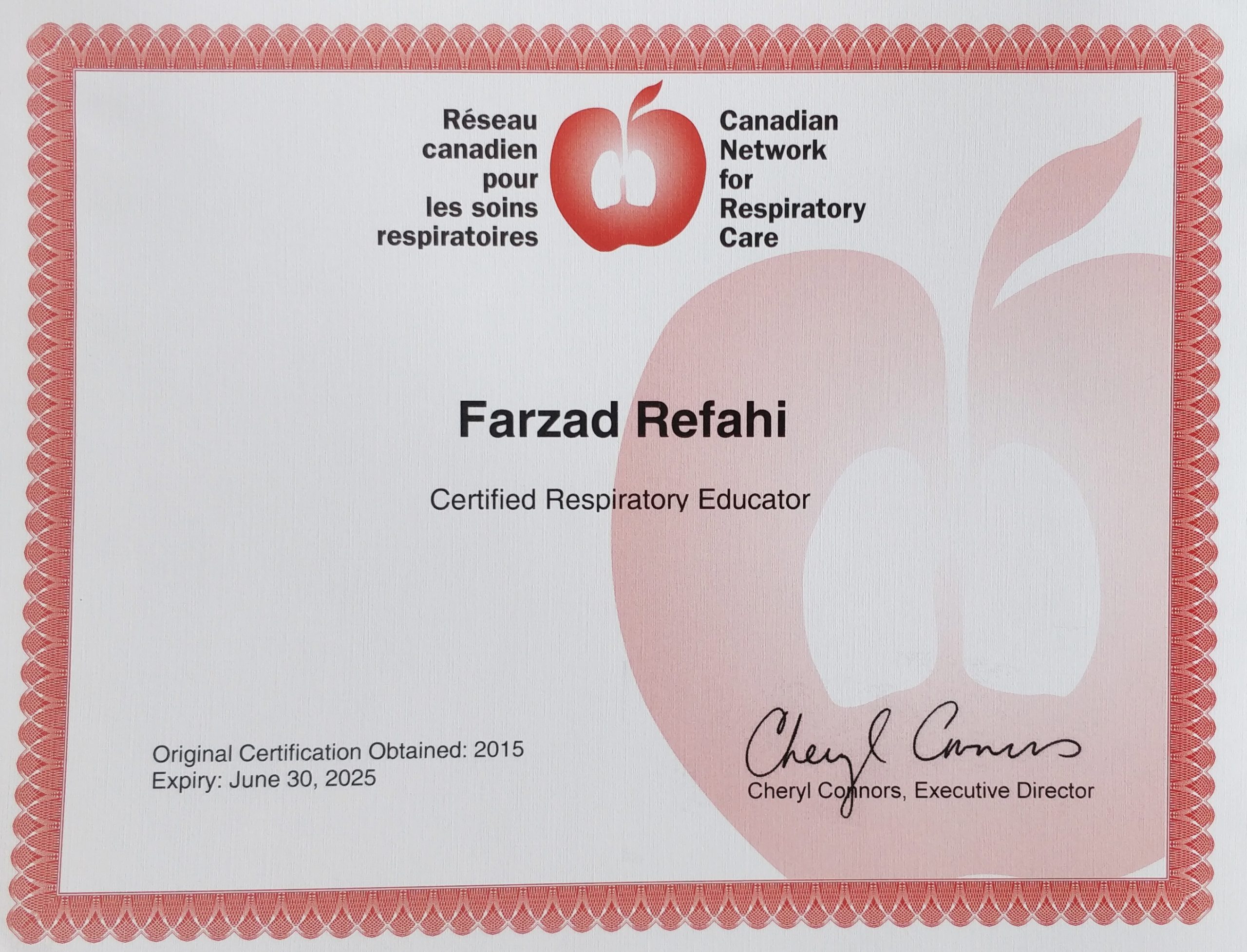 CRE Renewal – Respiratory Therapy by Farzad Refahi